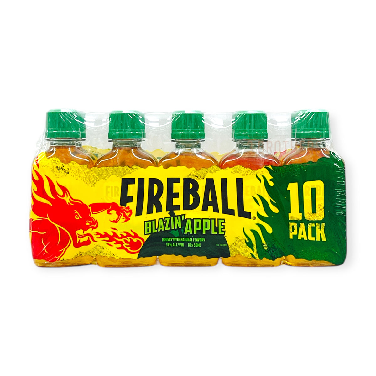 Fireball Blazin Apple Flavored Whiskey Mini Shots (10 Of 50ML) – 3brothersliquor