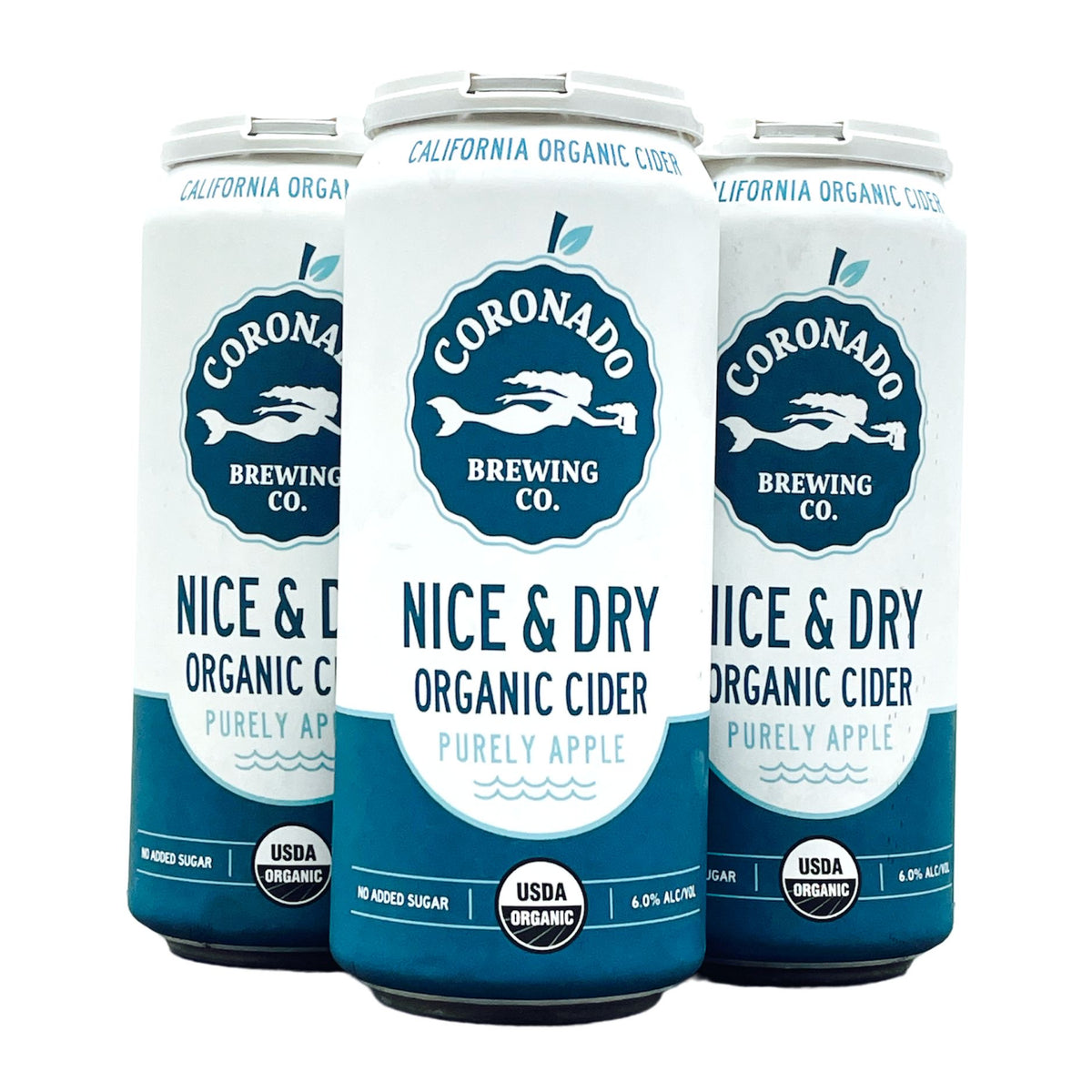 Coronado Brewing Nice & Dry Organic Cider Purely Apple – 3brothersliquor