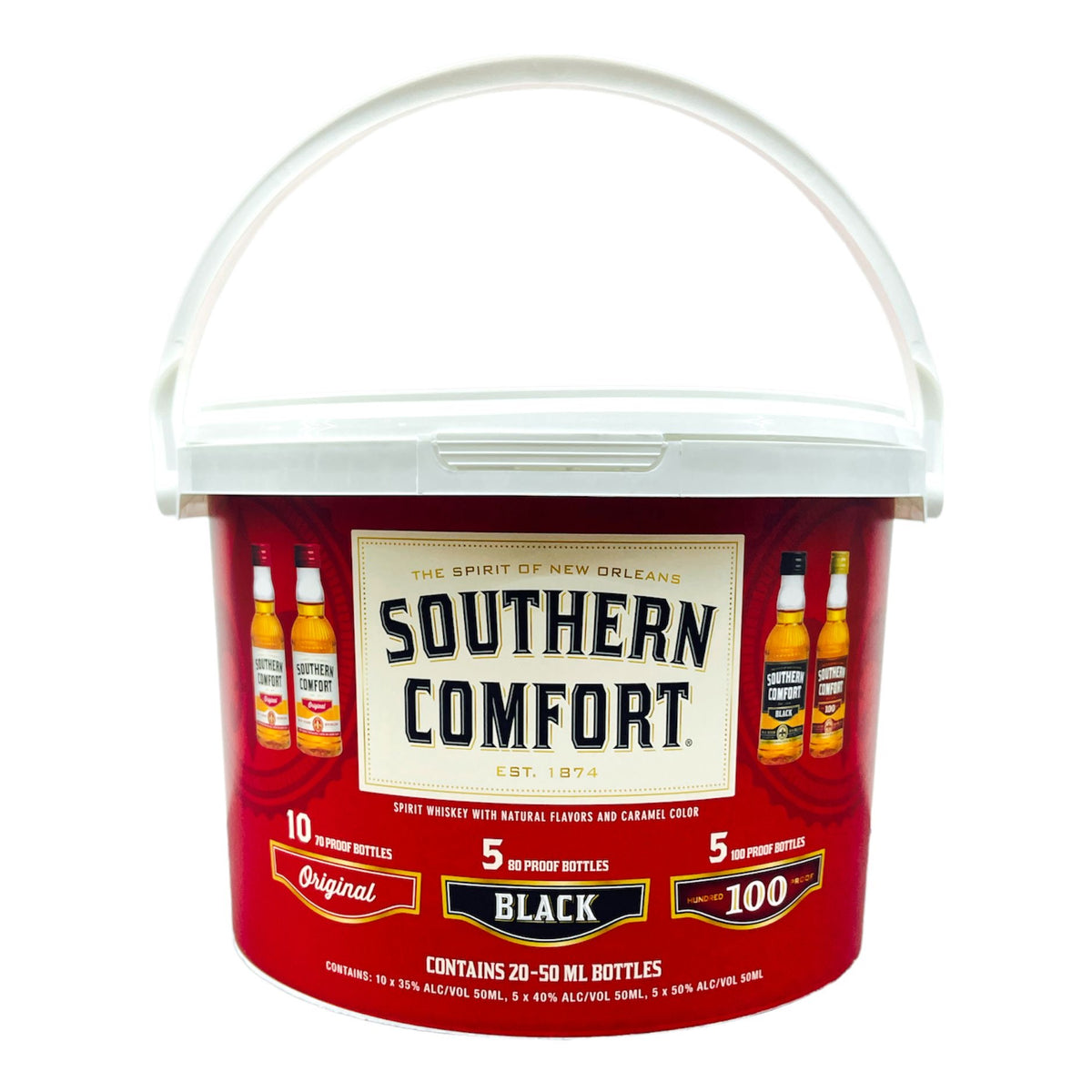 Southern Comfort Party Bucket Includes Original, Black, 100 Proof (50M ...