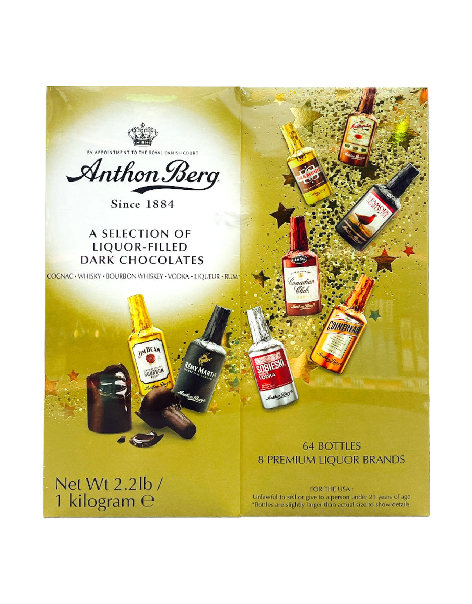 Anthony Berg A Selection Of Liquor-FIlled Dark Chocolates Gift Set ...