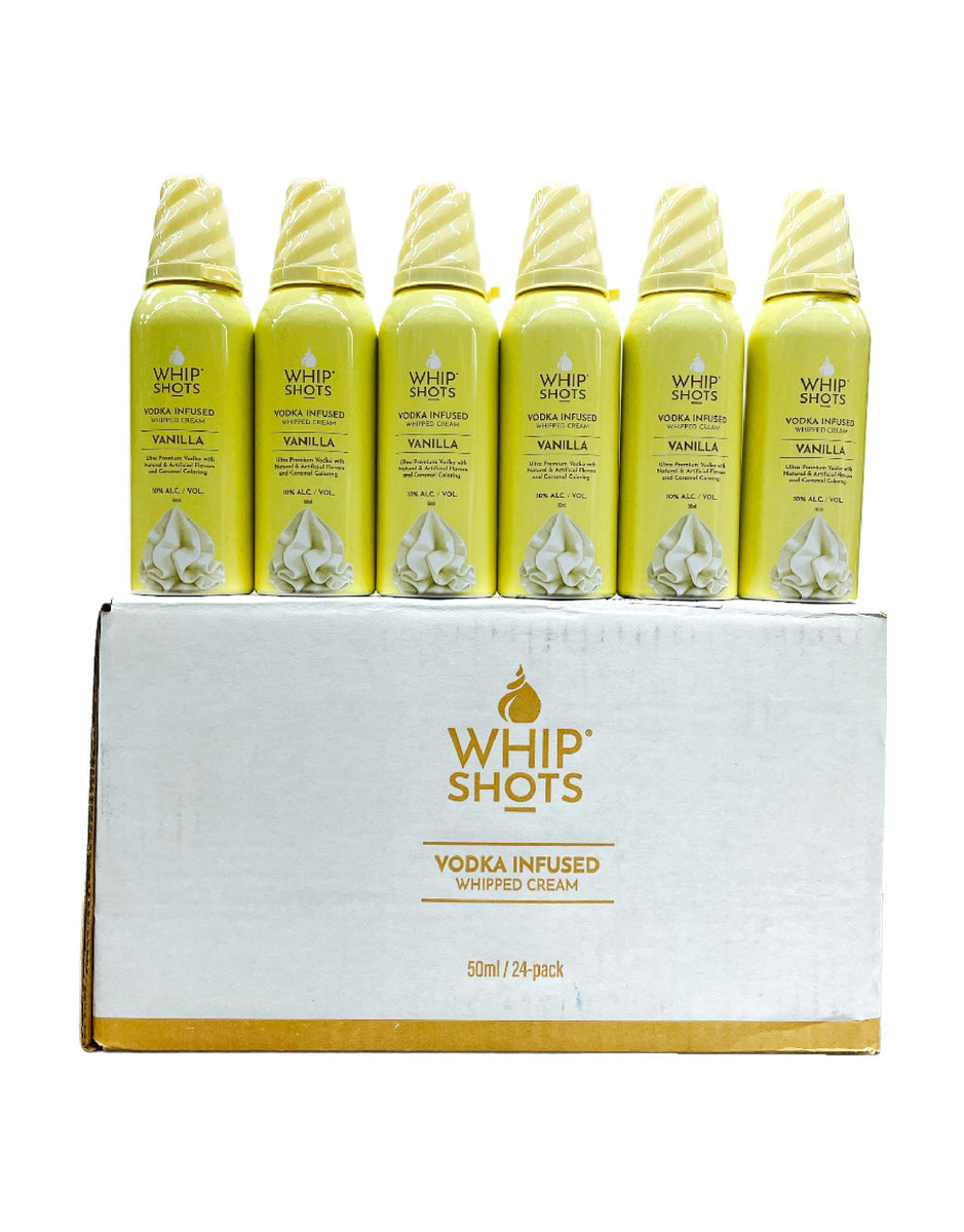Whip Shots Vodka Infused Vanilla Whipped Cream Case (24x50ML ...