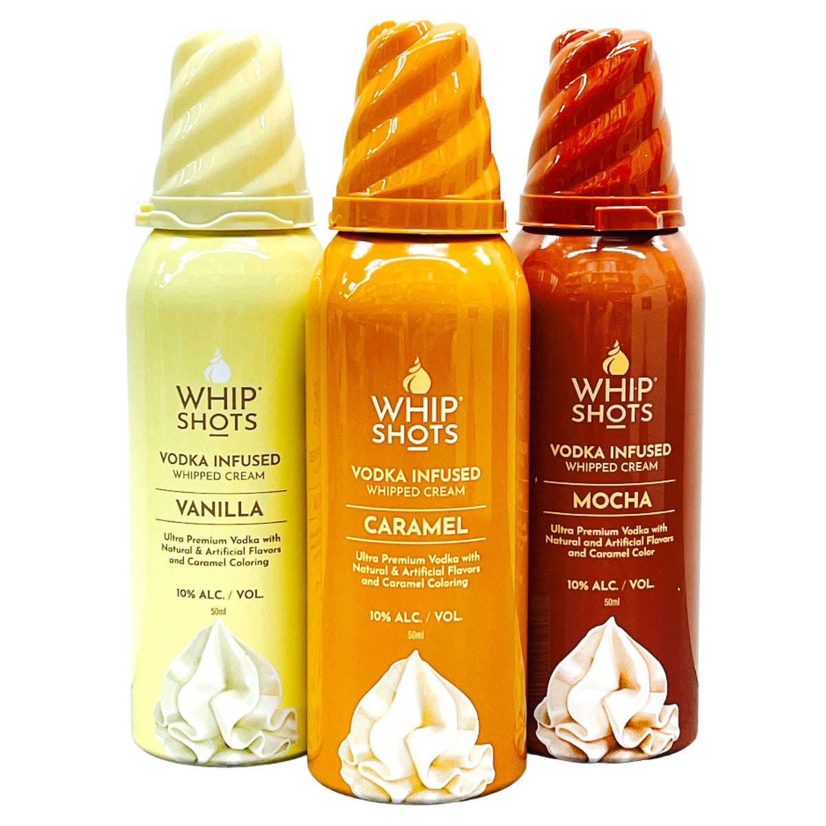 Whip Shots Vodka Infused Whipped Cream 50ML Bundle Set – 3brothersliquor