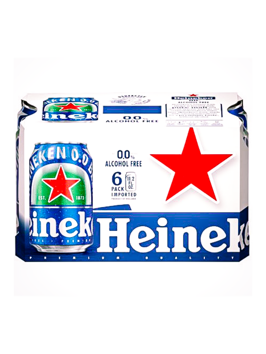Heineken 0.0% Alcohol Free 6 Pack Imported Beer (Limited Release ...