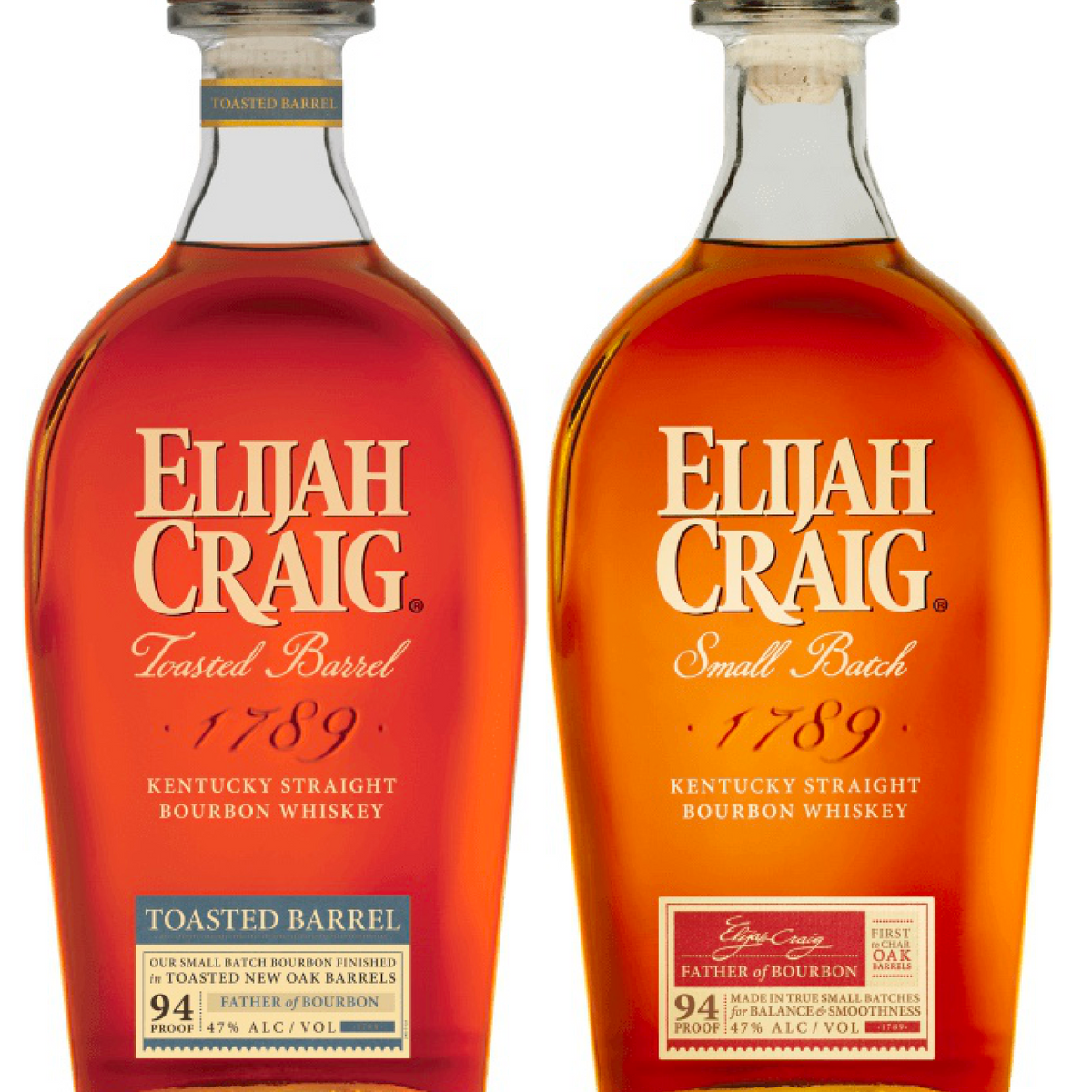 Elijah Craig Toasted Barrel & Small Batch Bundle Bourbon Whiskey ...