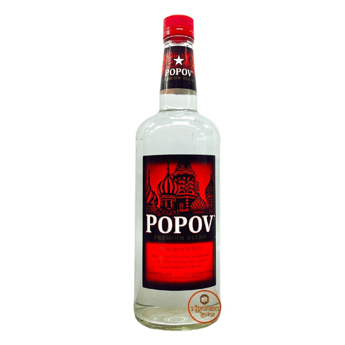 Popov Premium Vodka (1 Liter) – 3brothersliquor