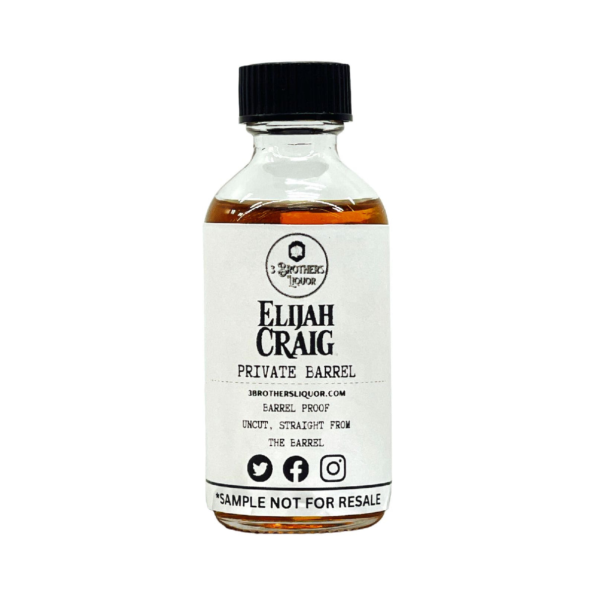 Elijah Craig Private Barrel Barrel Proof Bourbon Whiskey Sample 50ML S ...
