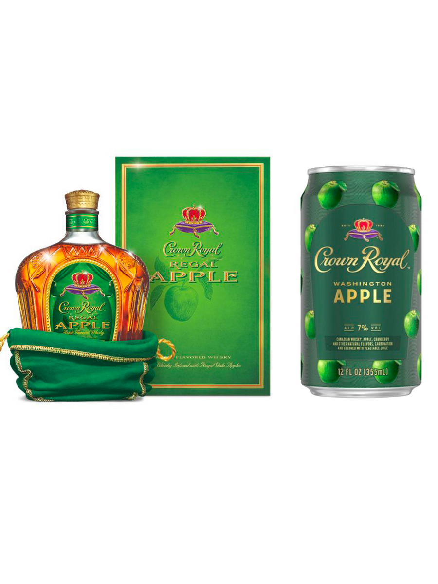 Crown Royal Apple + Crown Royal Washington Apple 4-PK Can Whisky Combo ...