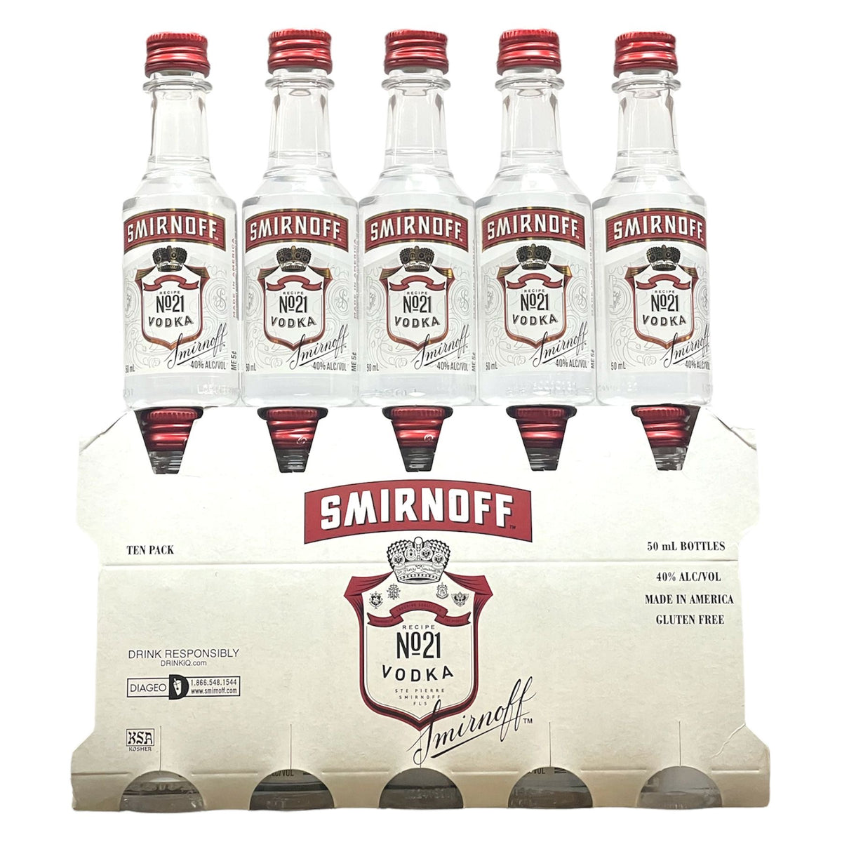 Smirnoff Regular Top Cap Vodka Mini Shooters (50ML x 10 Shots ...