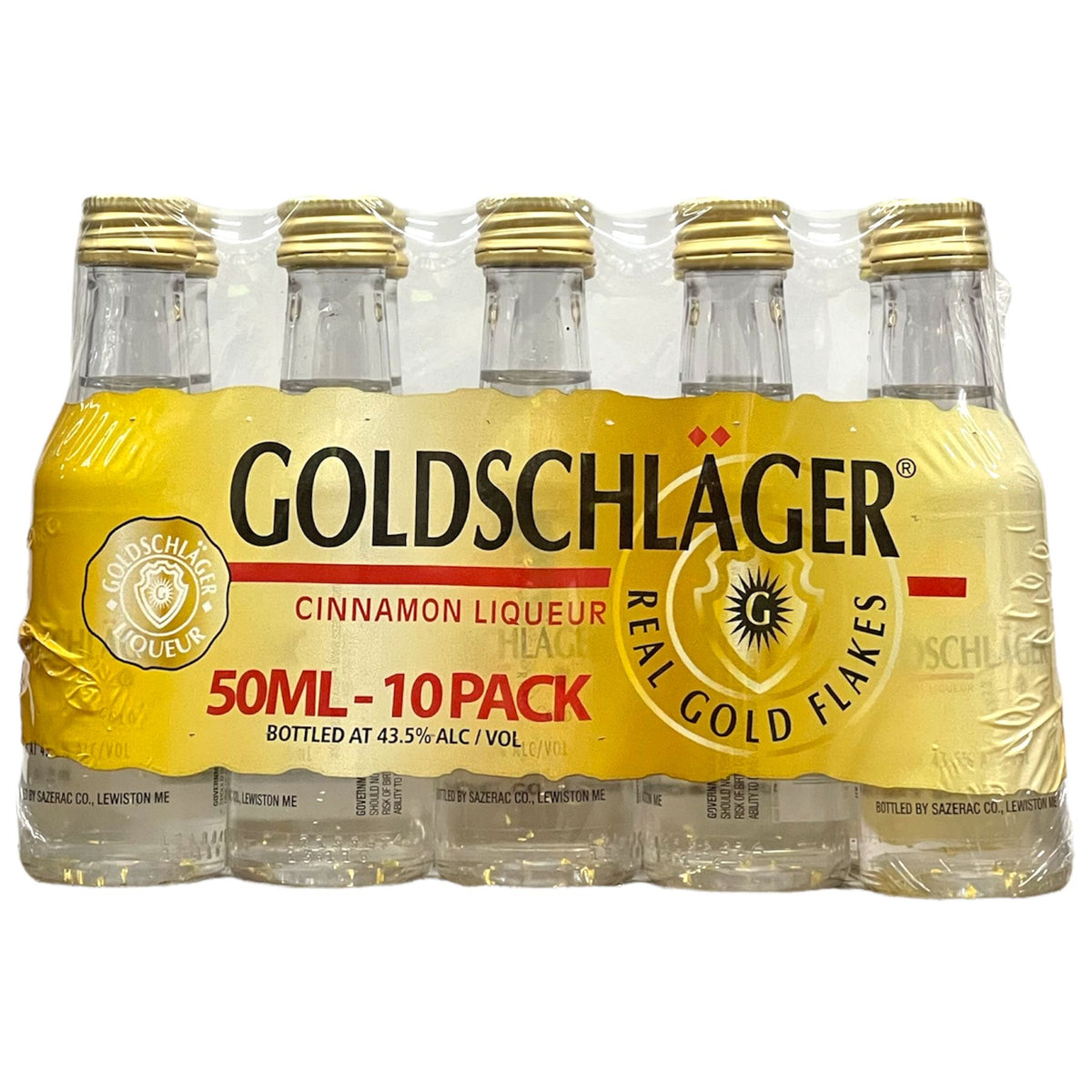 Goldschlager Cinnamon Liqueur Mini Shooters (50ML x 10 Pack ...