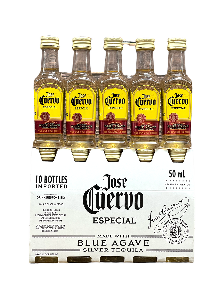 Jose Cuervo Especial Gold Tequila Mini Shooters (50ML x 10 Shots ...