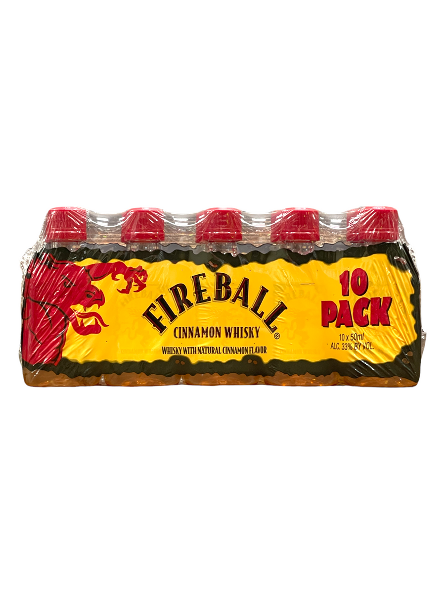FIreball Cinnamon Whiskey (10 x 50ML Mini Shots) – 3brothersliquor