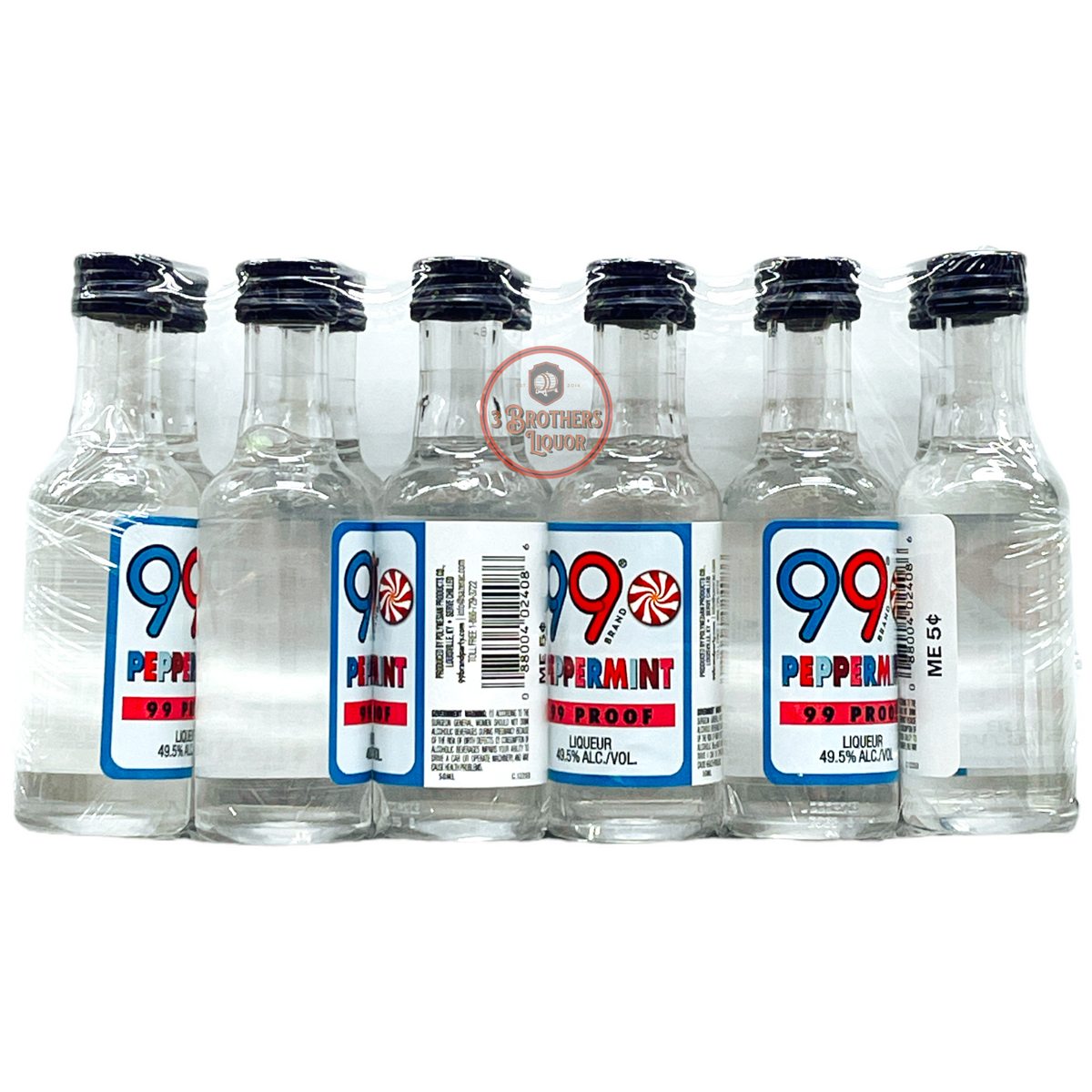 99 Brand Peppermint Liqueur Sleeve Shooters (50ML x 12) – 3brothersliquor