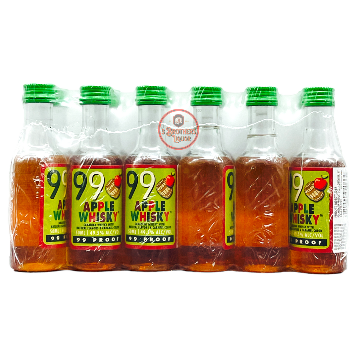 99 Brand Proof Apple Whiskey Liqueur 50ML Shots – 3brothersliquor