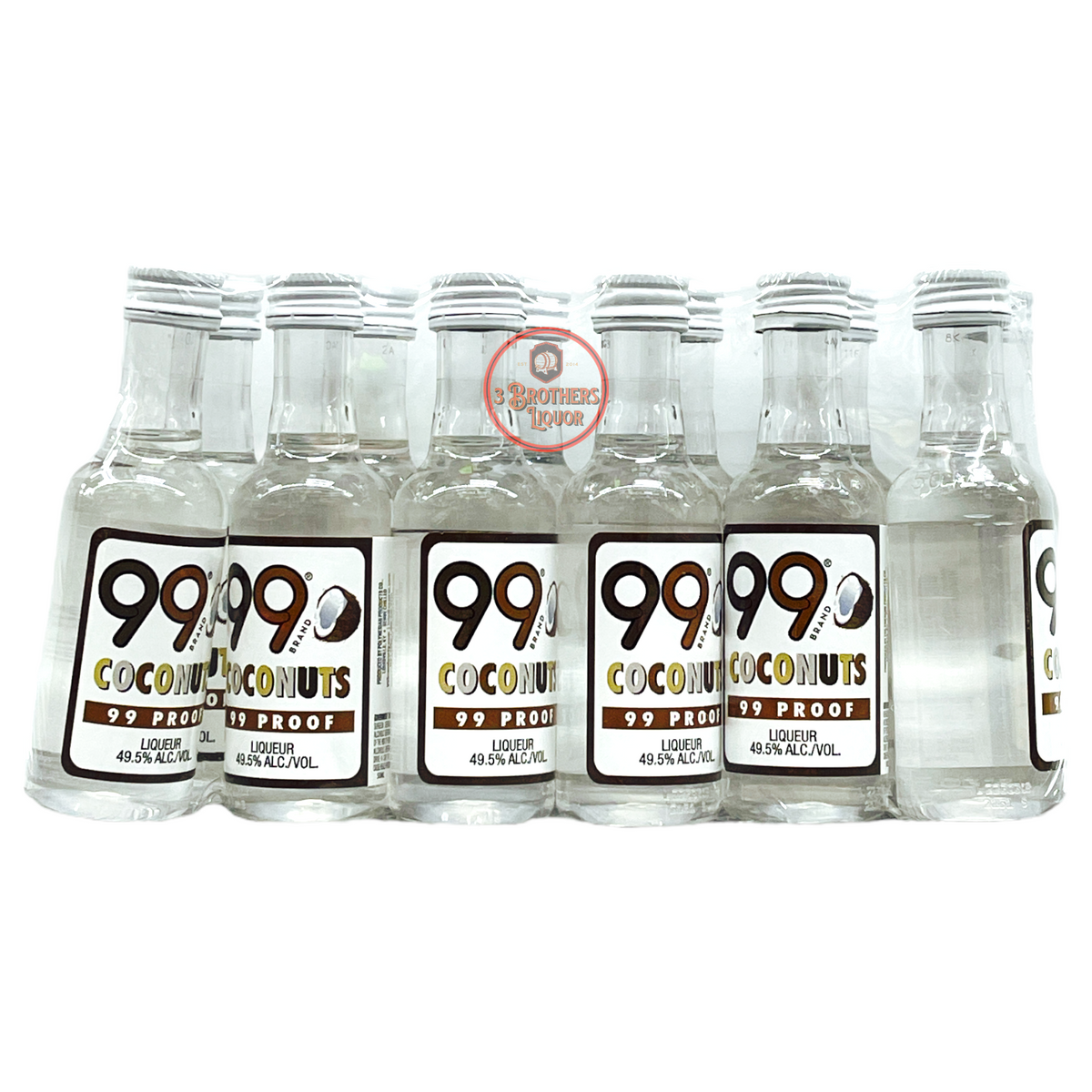 99 Brand Proof Coconut Liqueur 50ML Shots – 3brothersliquor