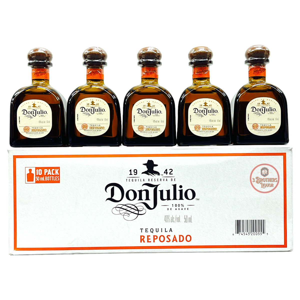Don Julio Reposado Tequila (10 x 50ML Shots Sleeve) – 3brothersliquor