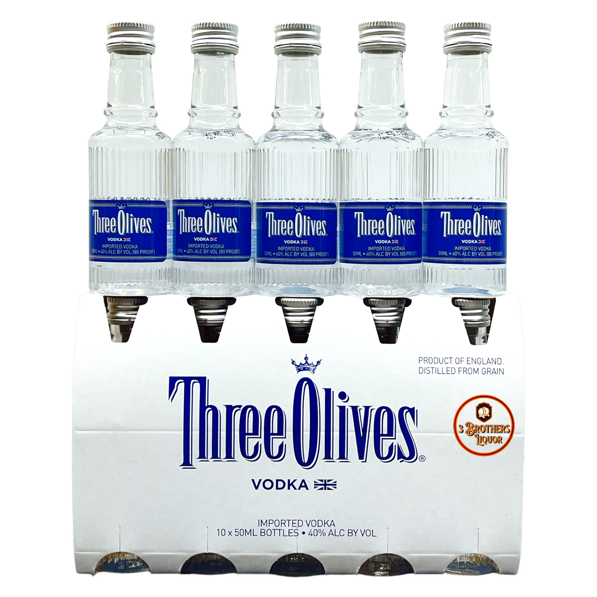 Three Olives Vodka Miniature Shots (10 Of 50ML) – 3brothersliquor