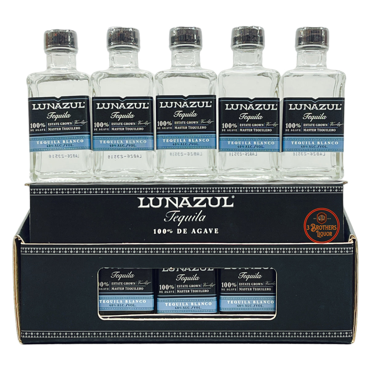 Lunazul Blanco Tequila Miniature Shots (10 Of 50ML) – 3brothersliquor