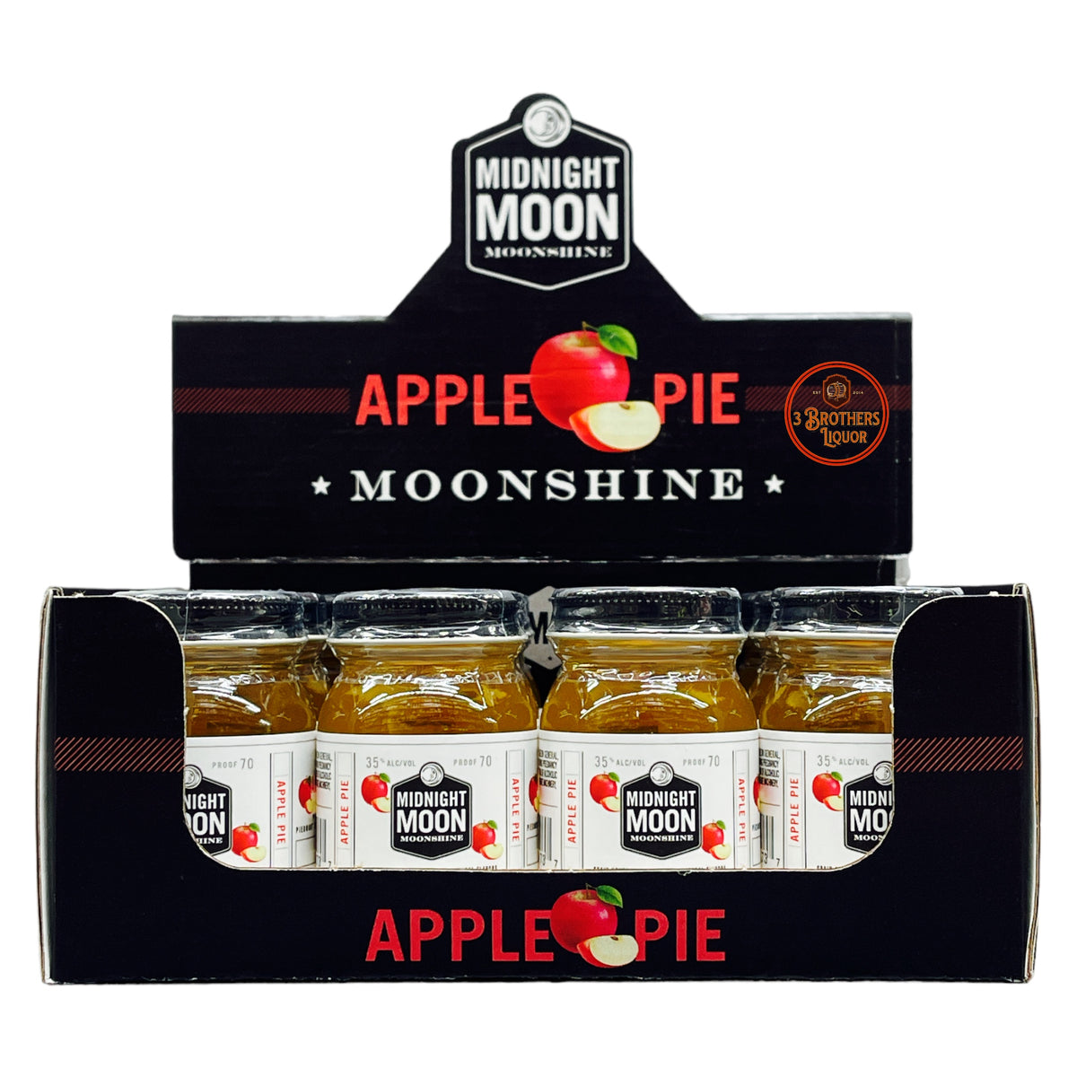 Midnight Moon Apple Pie Moonshine Miniature Shots (12 Of 50ML ...