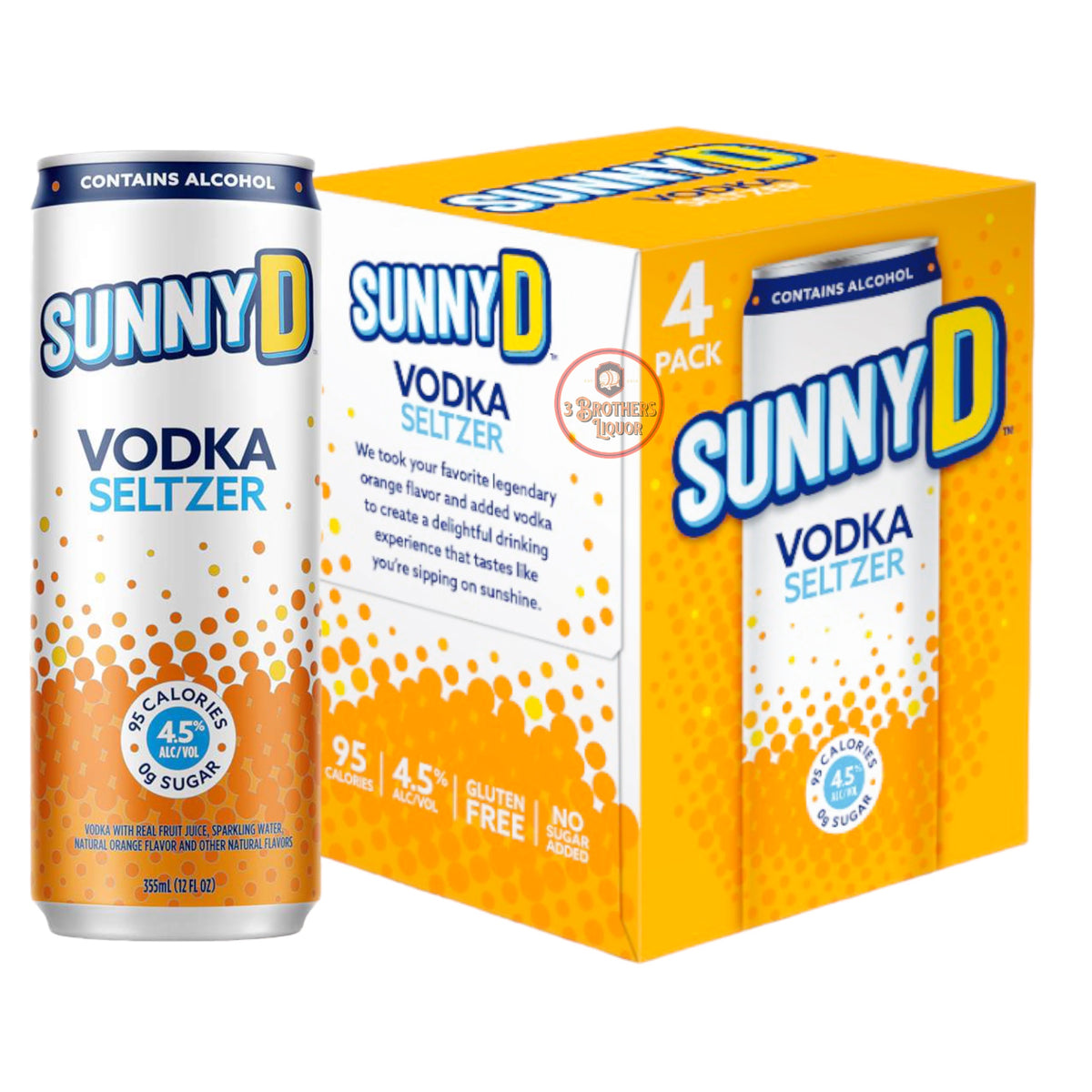 Sunny D Orange Vodka Juice Seltzer 4Pk Cans – 3brothersliquor