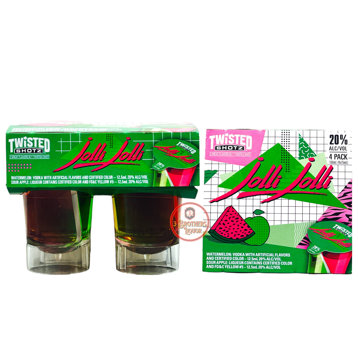 Twisted Shotz Jolli Jolli Flavoured 4Pk Mixed Shots RTD – 3brothersliquor