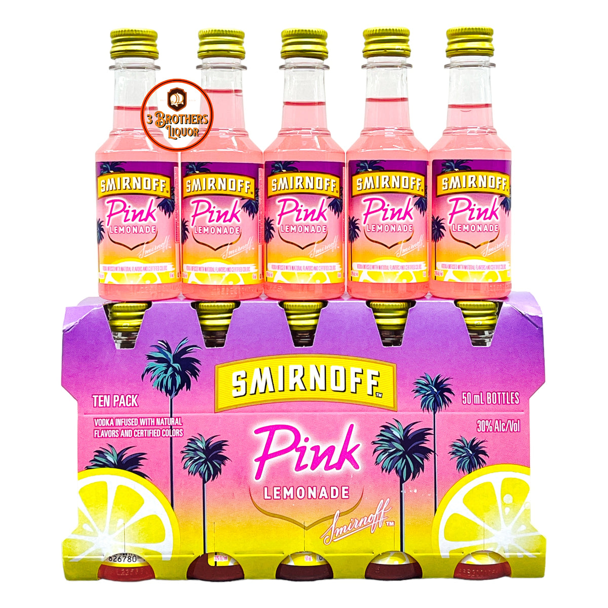 Smirnoff Pink Lemonade Flavoured Vodka Mini Shots (10 Of 50ML ...
