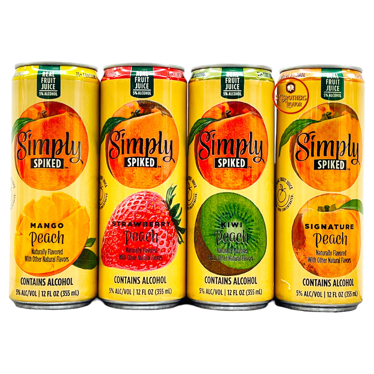 Simply Spiked Peach Natural Flavours Hard Seltzer 4Pk 12oz Cans ...