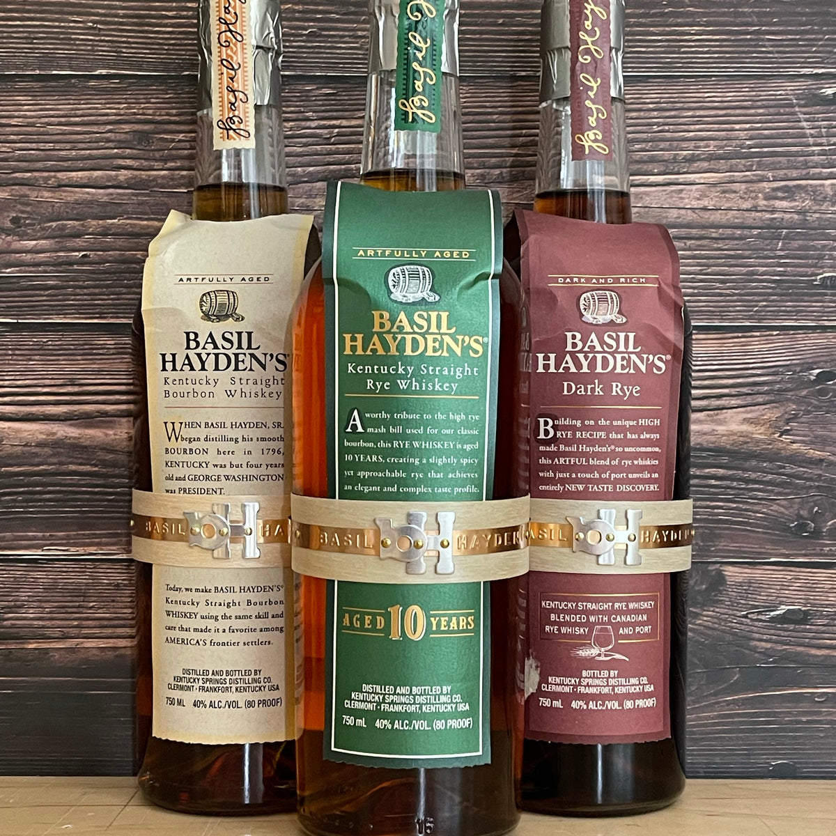 Basil Hayden's Kentucky Whiskey Bundle Set Includes (Bourbon, Dark Rye ...