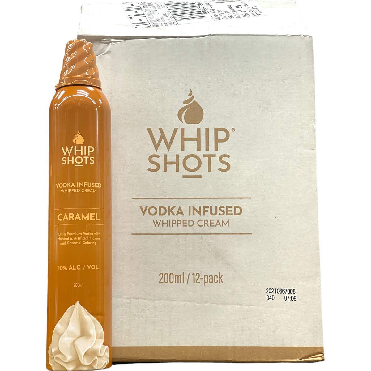 Whip Shots Caramel Vodka Infused Whipped Cream (Full Case 12 Cans ...