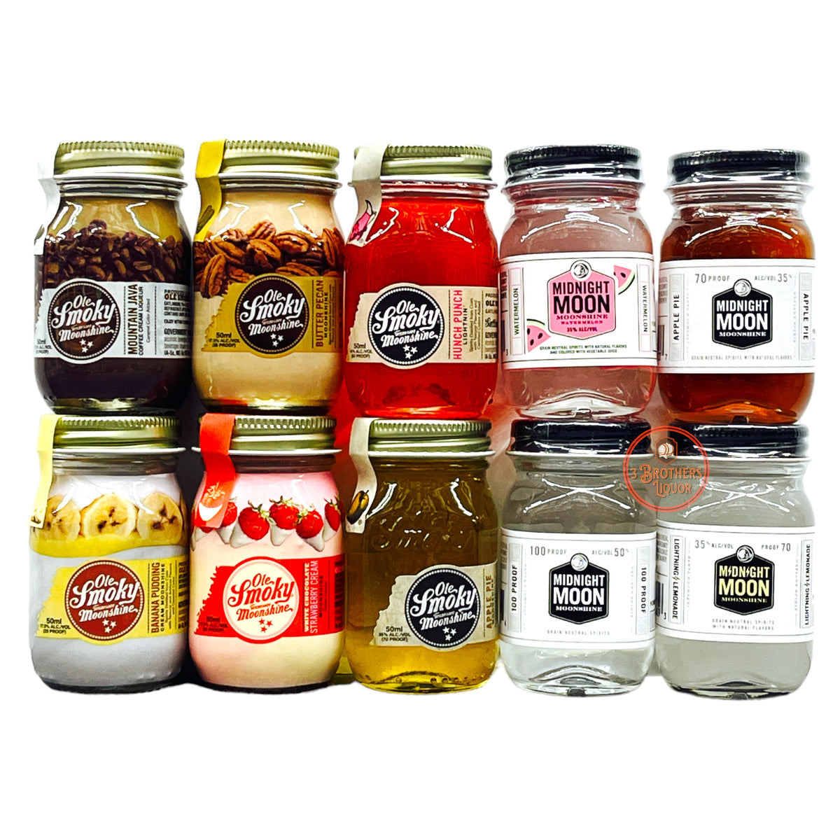 Mini Moonshine 50ML 10Pk Tasting Kit – 3brothersliquor