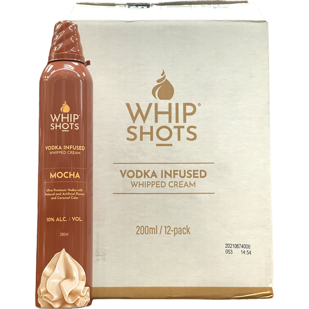 Whip Shots Mocha Vodka Infused Whipped Cream (Full Case 12 Cans ...