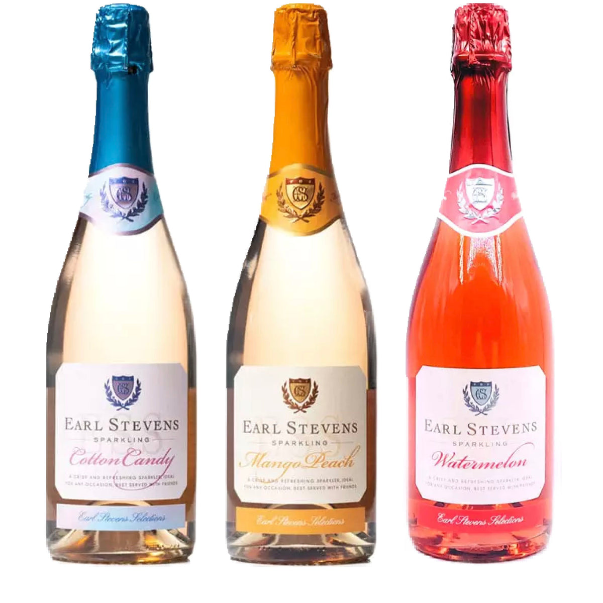 Earl Stevens Sparking Wine Champagne Bundle Pack (Cotton Candy, Waterm ...