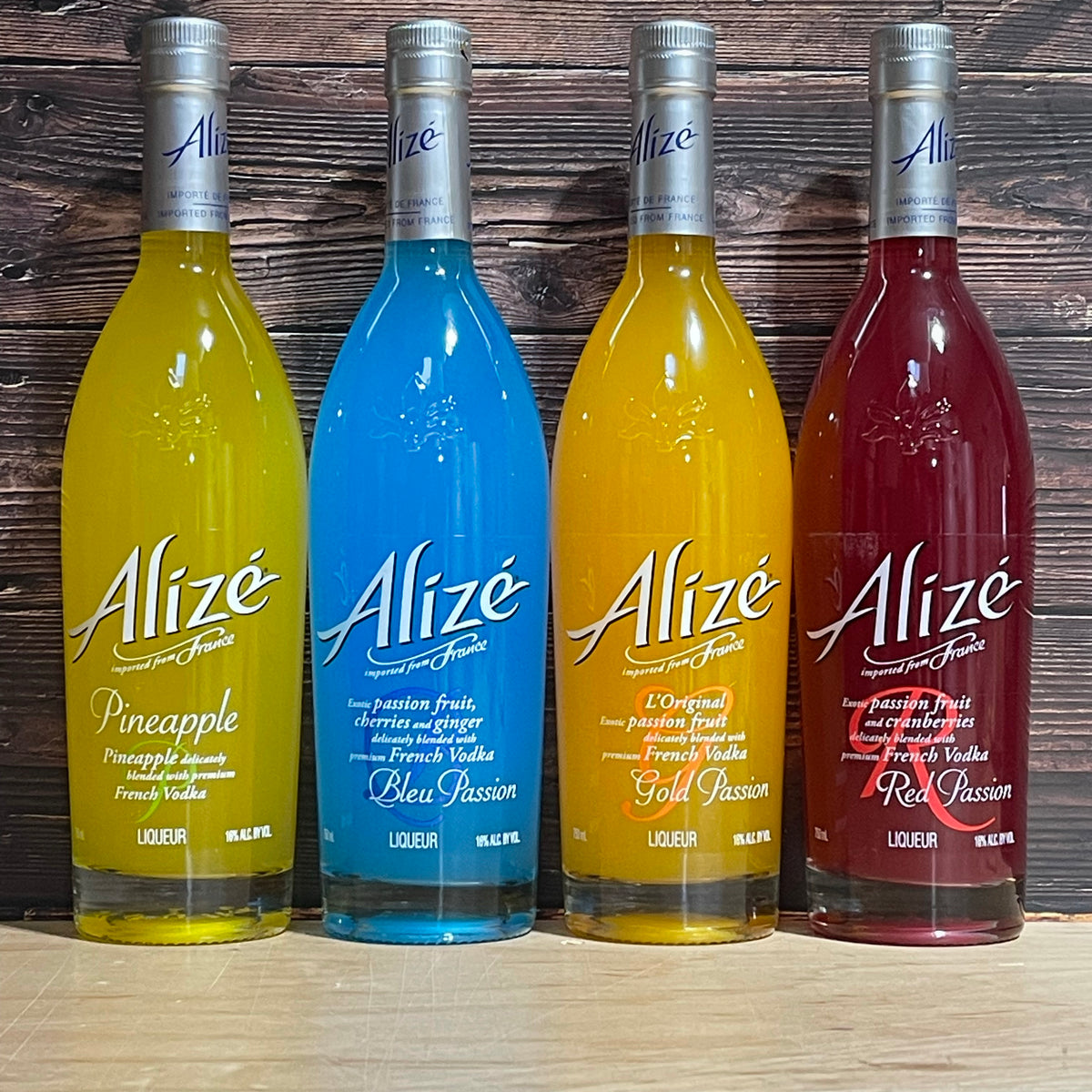 Alize "Rainbow" Liqueur Combo (Blue, Red, Gold, Pineapple Passion ...